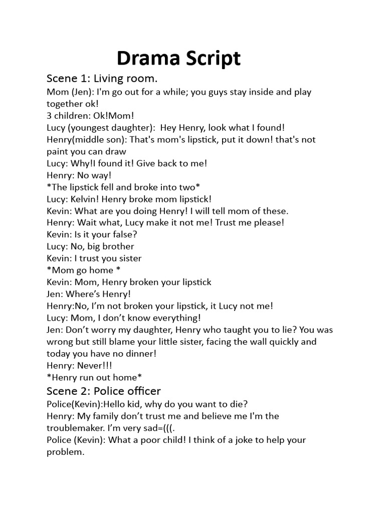 Drama Family Script | PDF