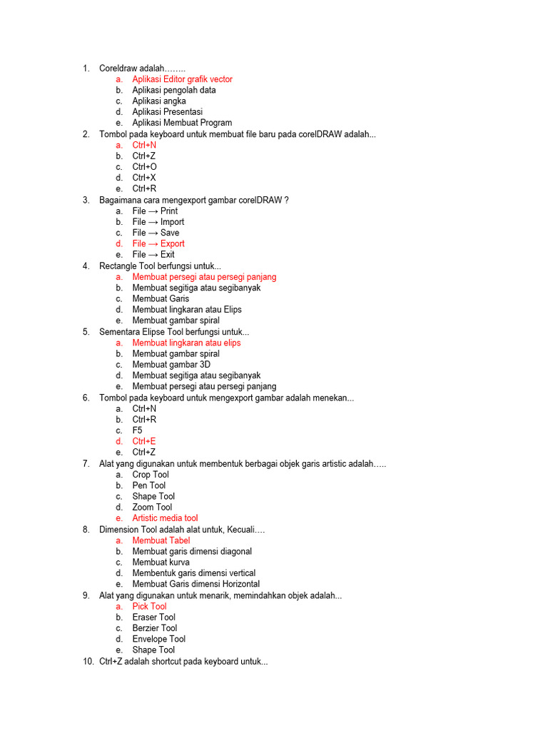 Kumpulan Soal DKV Pilihan Ganda | PDF | Seni