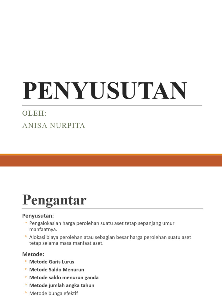 Metode Penyusutan Aset Tetap dan Contoh | PDF | Bisnis | Pengelolaan ...
