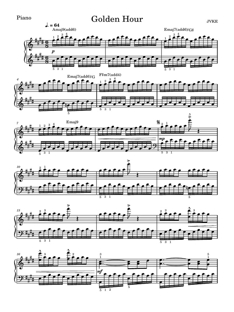 Golden Hour-Piano | PDF