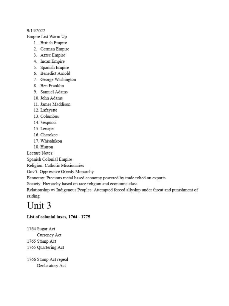 Apush Notes | PDF | The United States | Great Depression