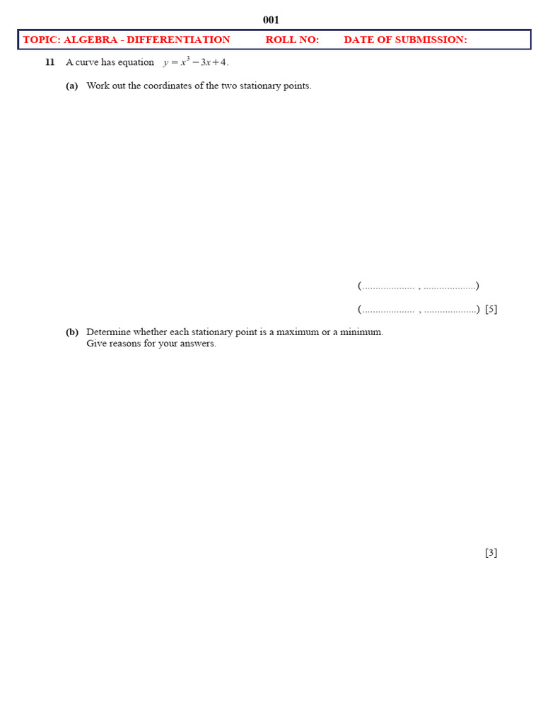 DIFFERENTIATIONS | PDF | Slope | Tangent