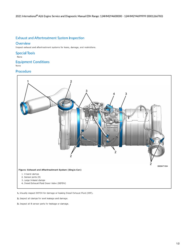Exhaust and Aftertreatment System Inspection | PDF