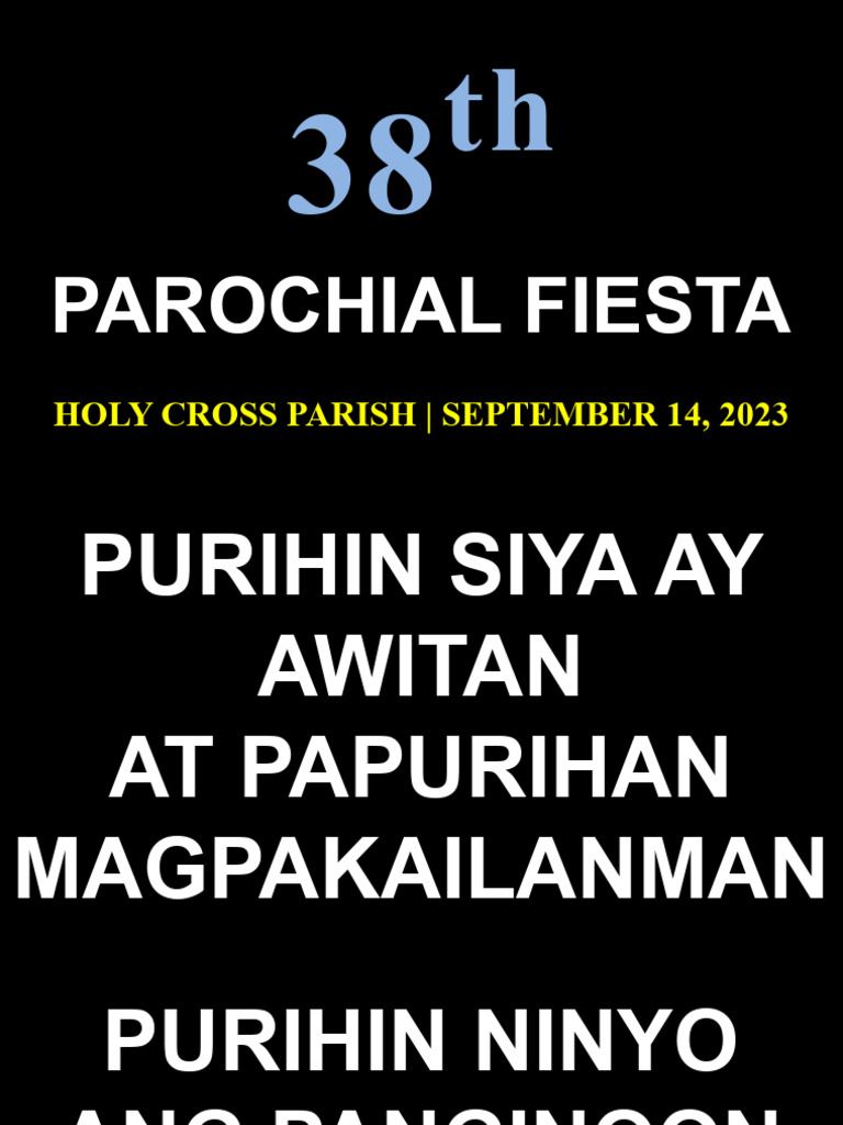 38th Parochial Fiesta HCP | PDF