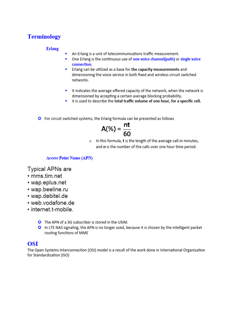 Cellular Network Note by Kedir | PDF | Telecommunications Standards ...