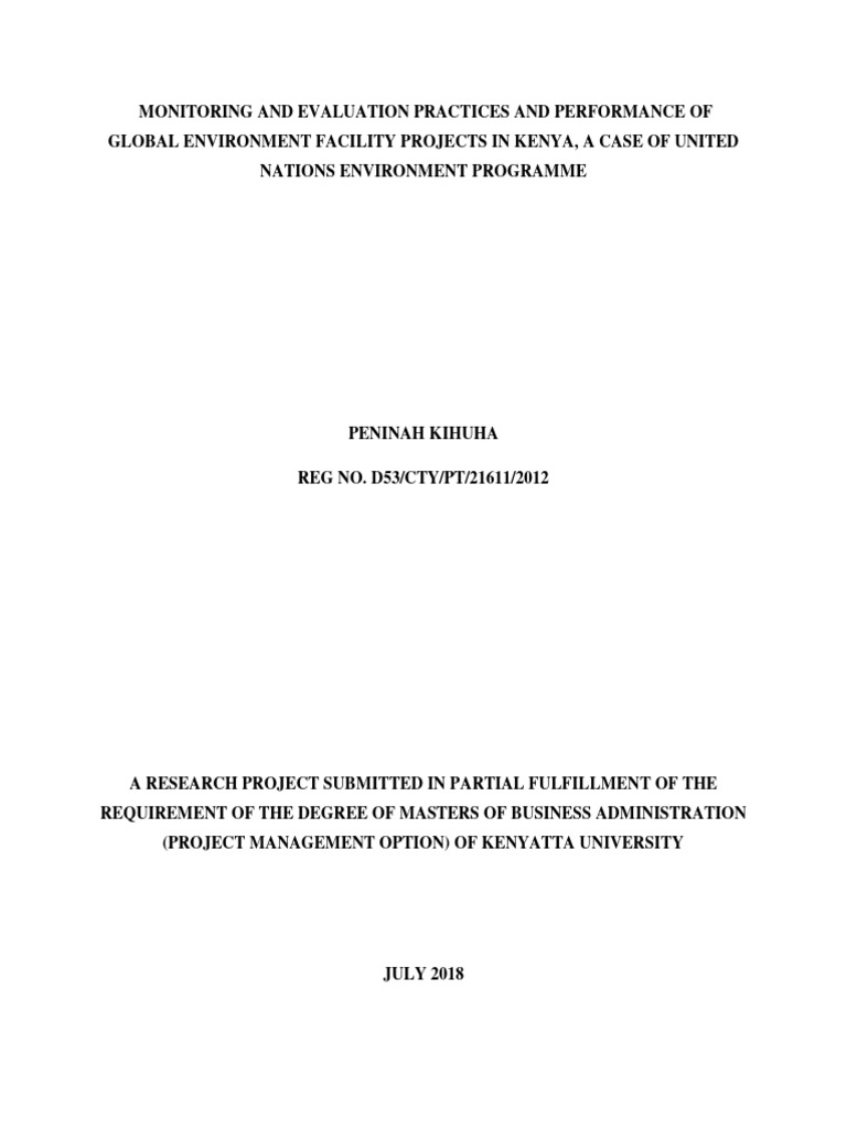 Monitoring & Evaluation Practices and Performance Of... | PDF | Evaluation | Statistics