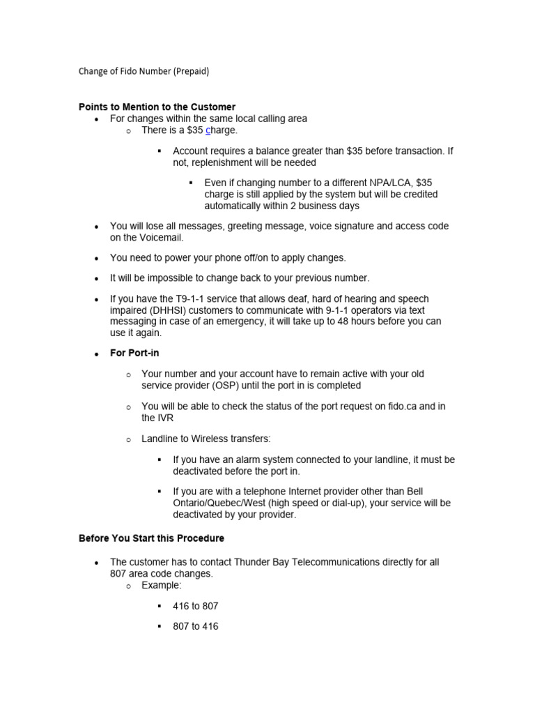 Change Fido Number Prepaid | PDF | Telephony | Information And ...