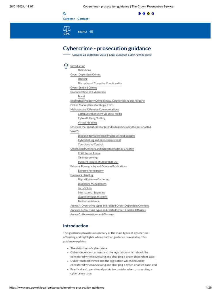 Cybercrime Prosecution Guidance Overview | PDF | Cybercrime | Malware