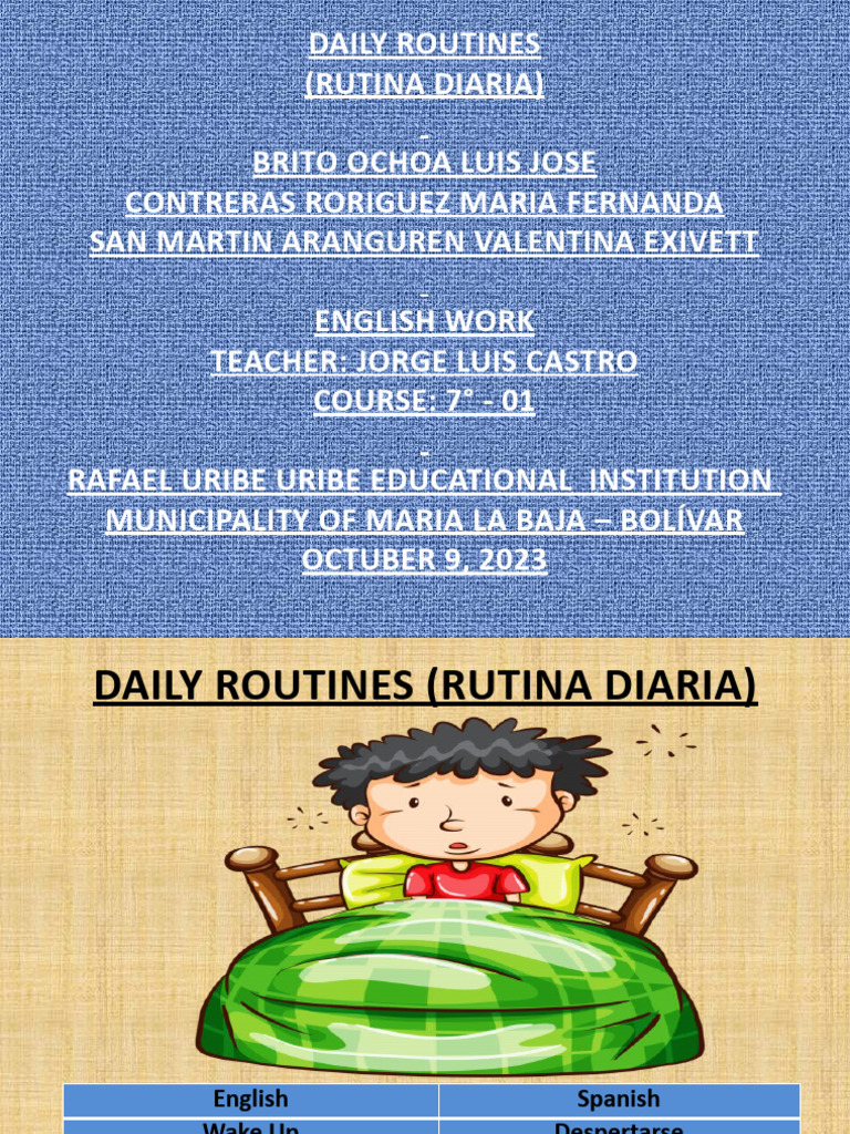 Daily Routines | PDF