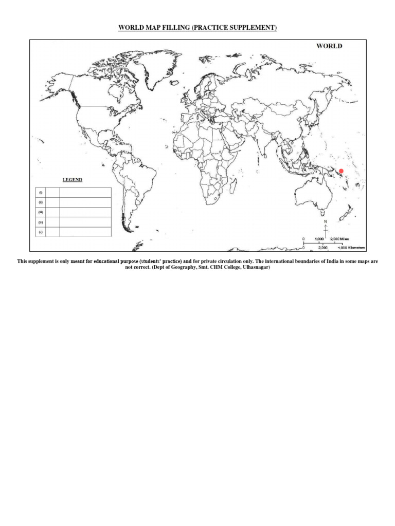 World Map Filling Practice Supplement | PDF | Forests | Earth Sciences