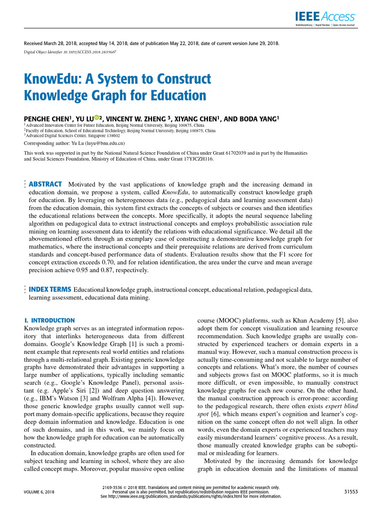 KnowEdu - A System To Construct Knowledge Graph For Education | PDF ...