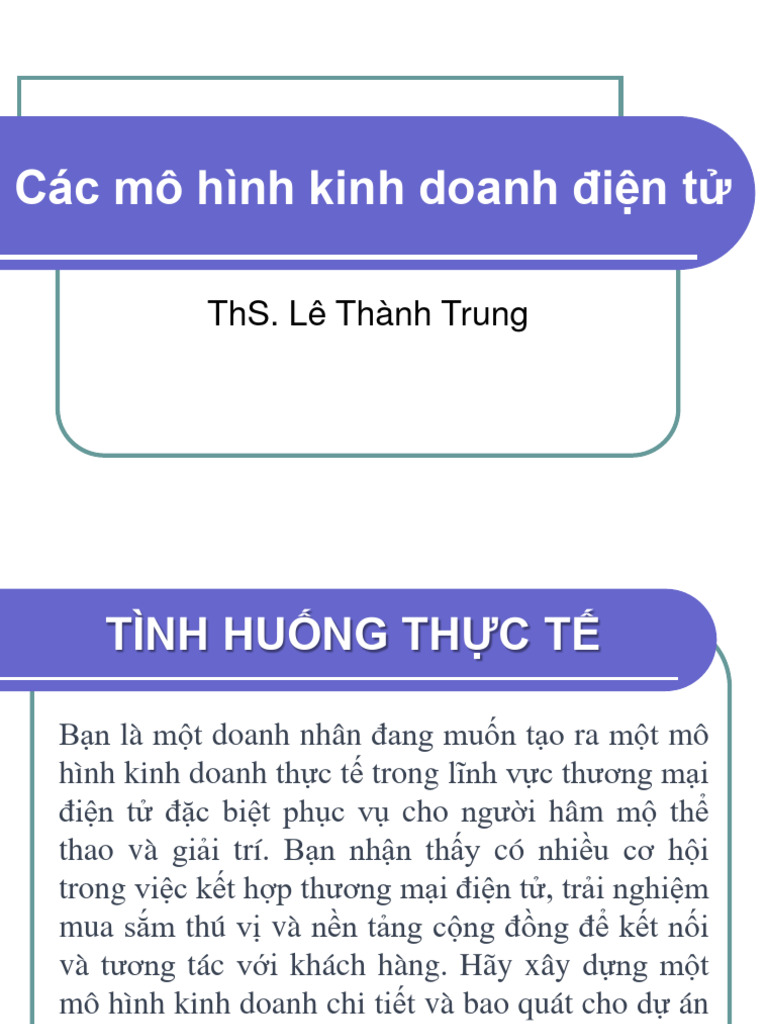 Chuong 2 - Cac Mo Hinh Kinh Doanh Dien Tu | PDF