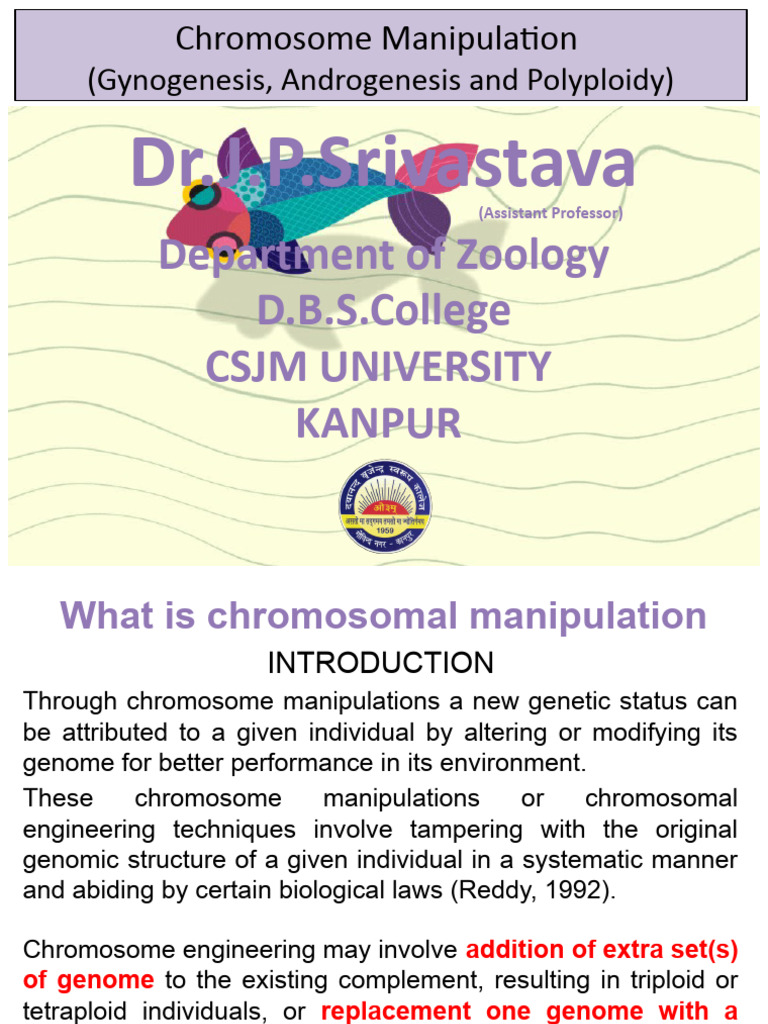 Chromosome Manipulation Techniques in Fish | PDF | Ploidy | Fertilisation
