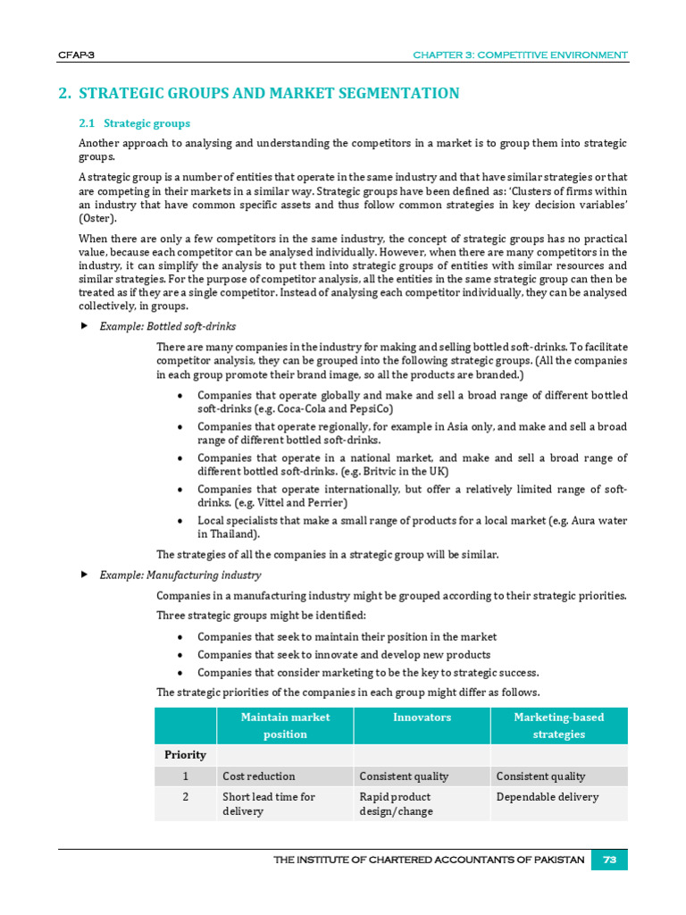 Strategic Groups and Market Segmentation | PDF | Market Segmentation ...
