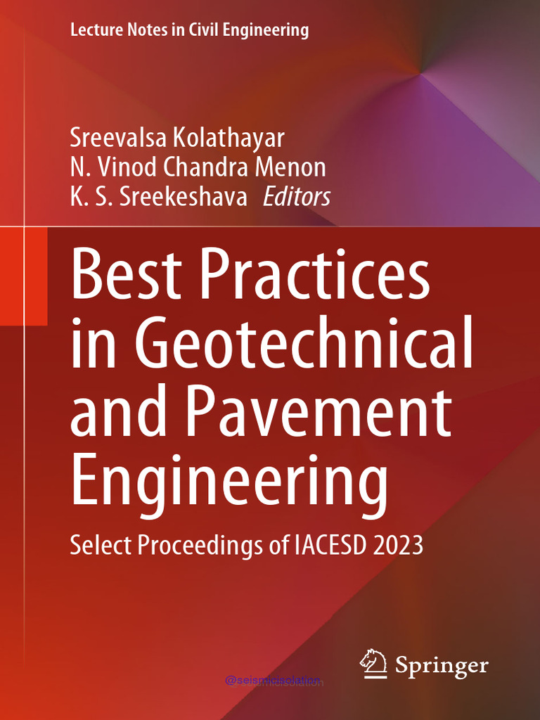 Best Practices in Geotechnical and Pavement EngineeringSelect Proceedings | Download Free PDF ...