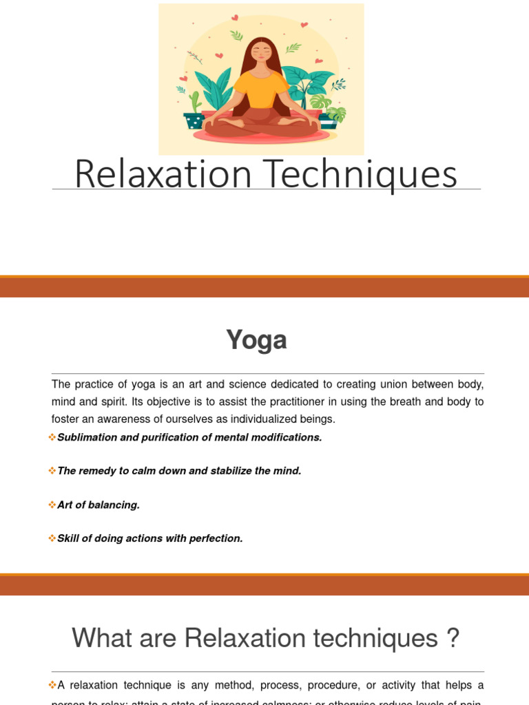 Relaxation Techniques | PDF | Relaxation (Psychology)
