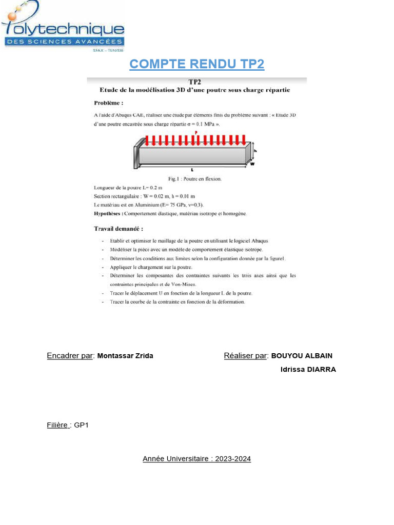TP RDM 2 | PDF | Mécanique newtonienne | Mécanique