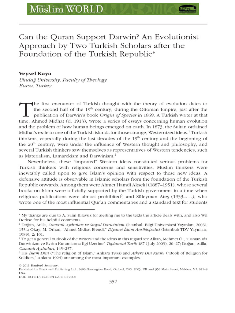 Can The Quran Support Darwin An Evolutio | PDF | Quran | Islam