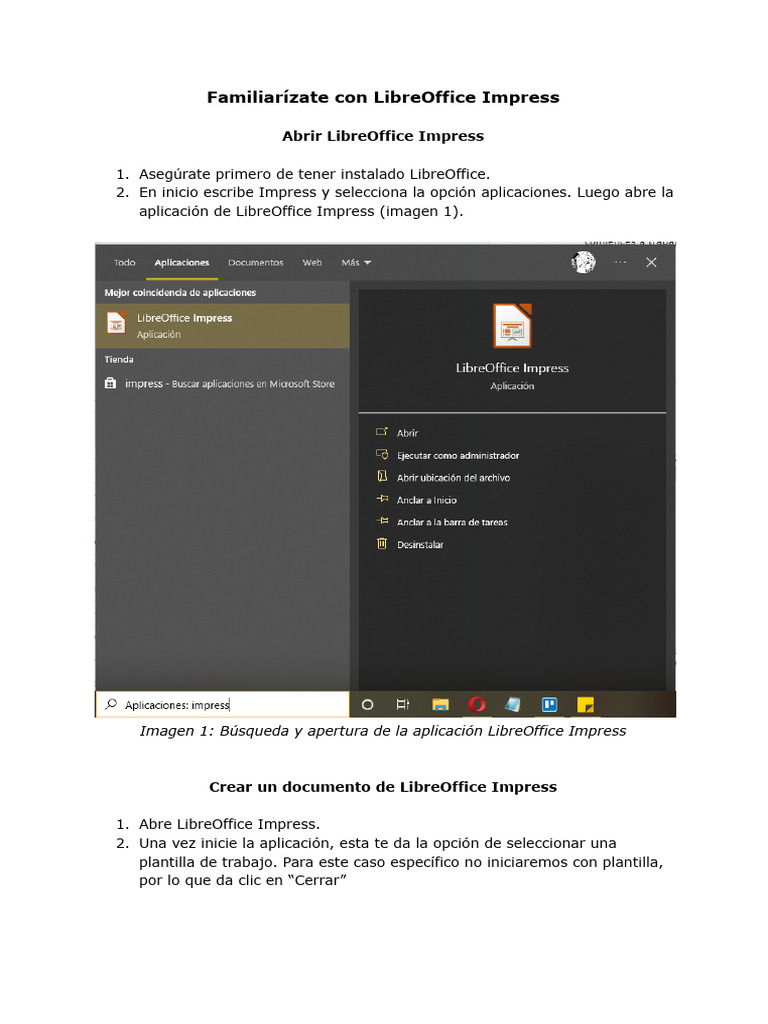 Guía Básica de LibreOffice Impress | PDF | Software | Informática