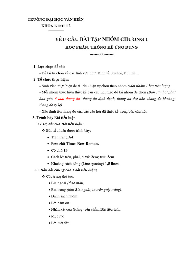 Yeu Cau Tieu Luan Tkud | PDF