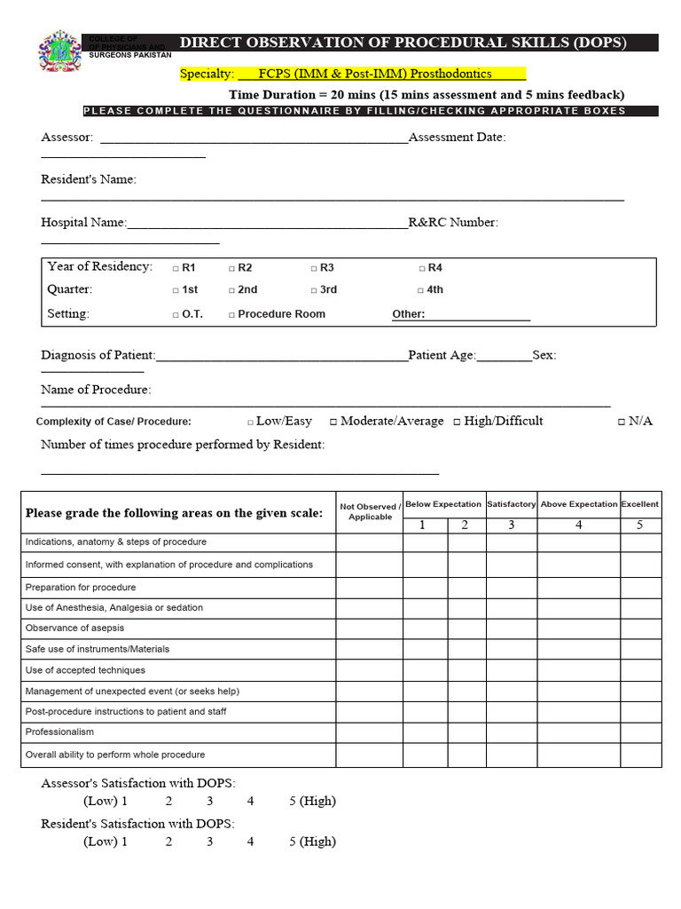 Dops | PDF | Health Sciences | Surgery