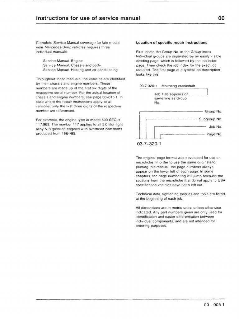 w126 W107engine m116 m117 | PDF