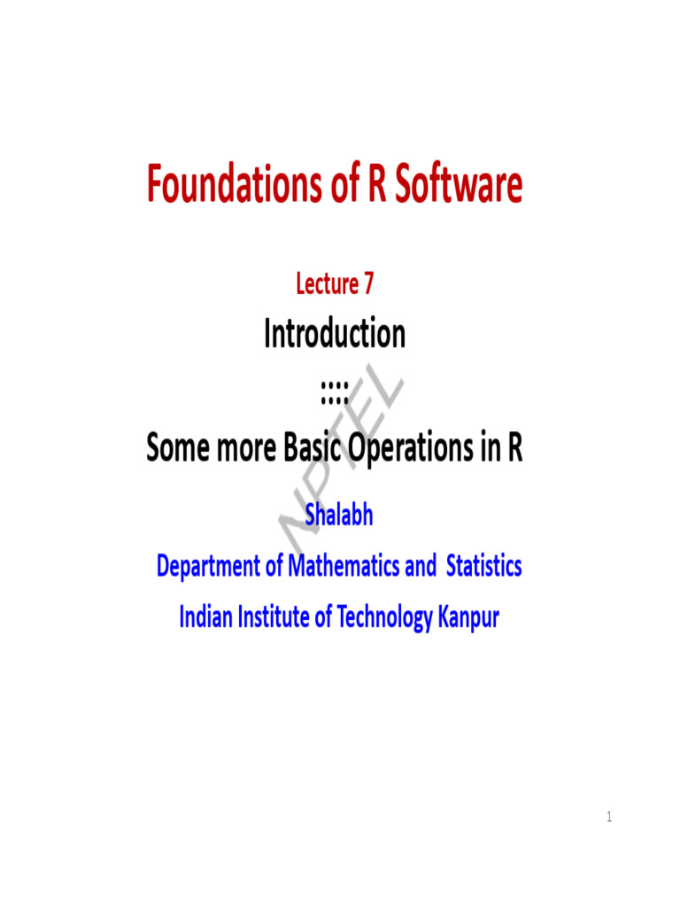 RCourse-Lecture7-Introduction-Some More Basic Operations in R ...