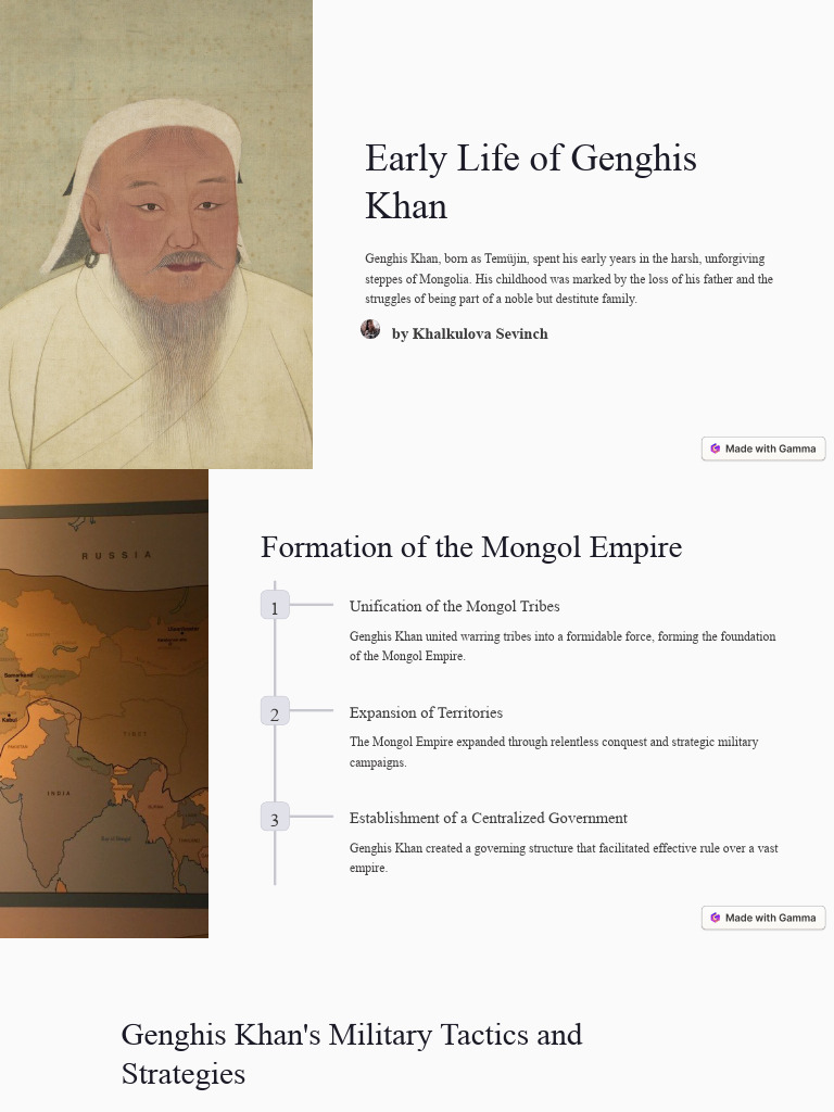 Early Life of Genghis Khan | PDF | Genghis Khan | Mongol Empire