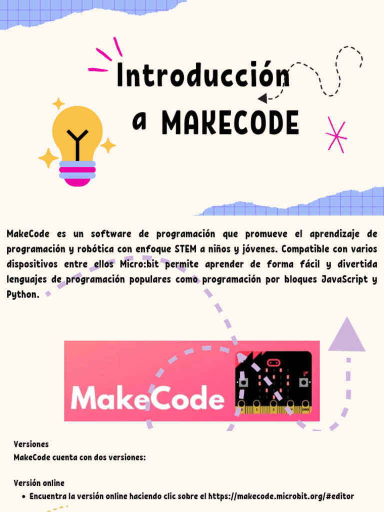 Introducción A Makecode | PDF | Programación de computadoras | Programación