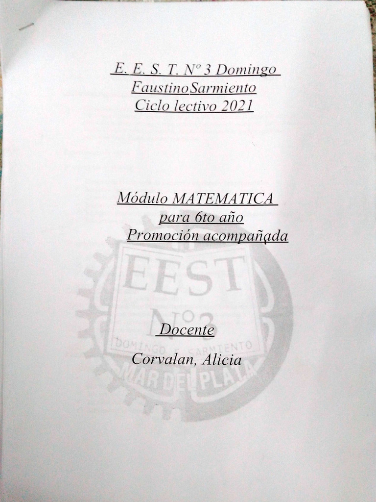 Módulo Mate 6to | PDF