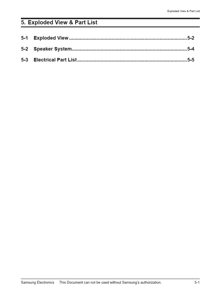 Exploded View & Part List | PDF | Electromagnetism | Sound Technology