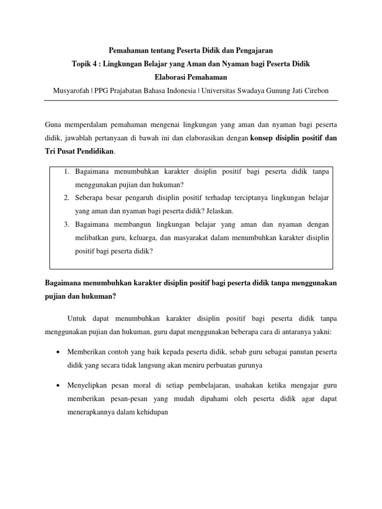 Elaborasi Pemahaman | PDF