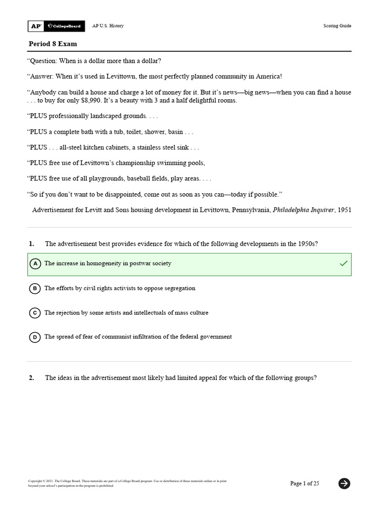 Period 8 EXAM PDF | PDF | The United States | Iron Curtain