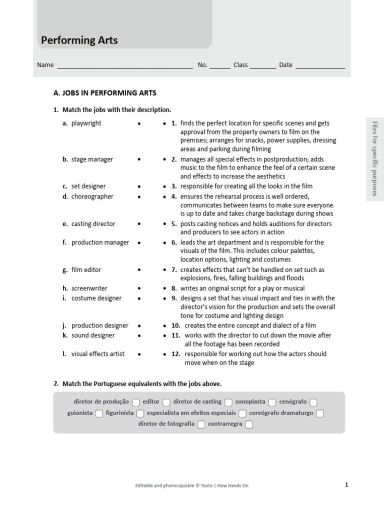 File For Specific Purpose - Performing Arts PDF | PDF | Vocal Music ...