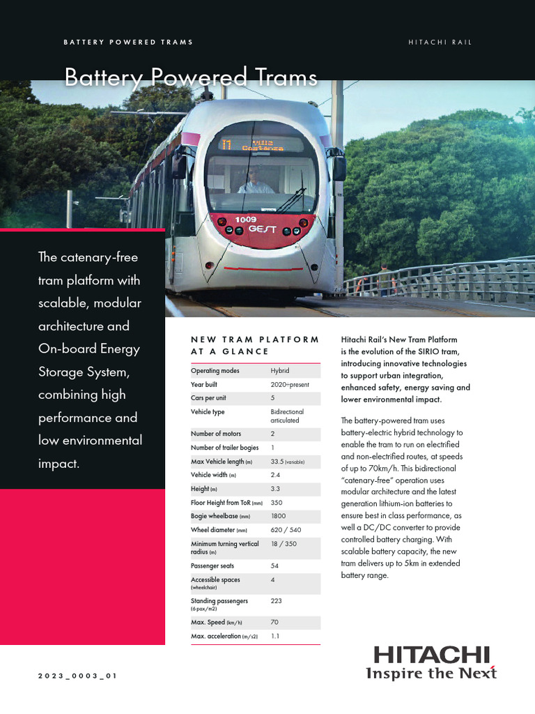 Hitachi Battery Trams | PDF | Tram | Hybrid Vehicle