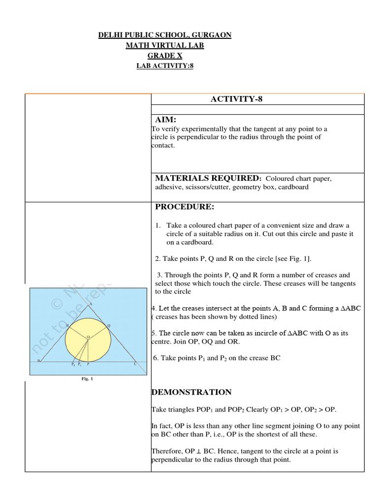 Activity 8 Circles | PDF