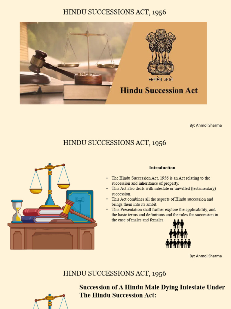 Overview of Hindu Succession Act, 1956 | PDF | Inheritance | Intestacy