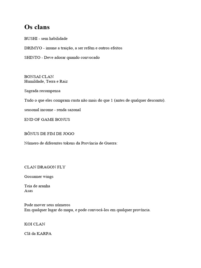Os Clans | PDF | Xintoísmo