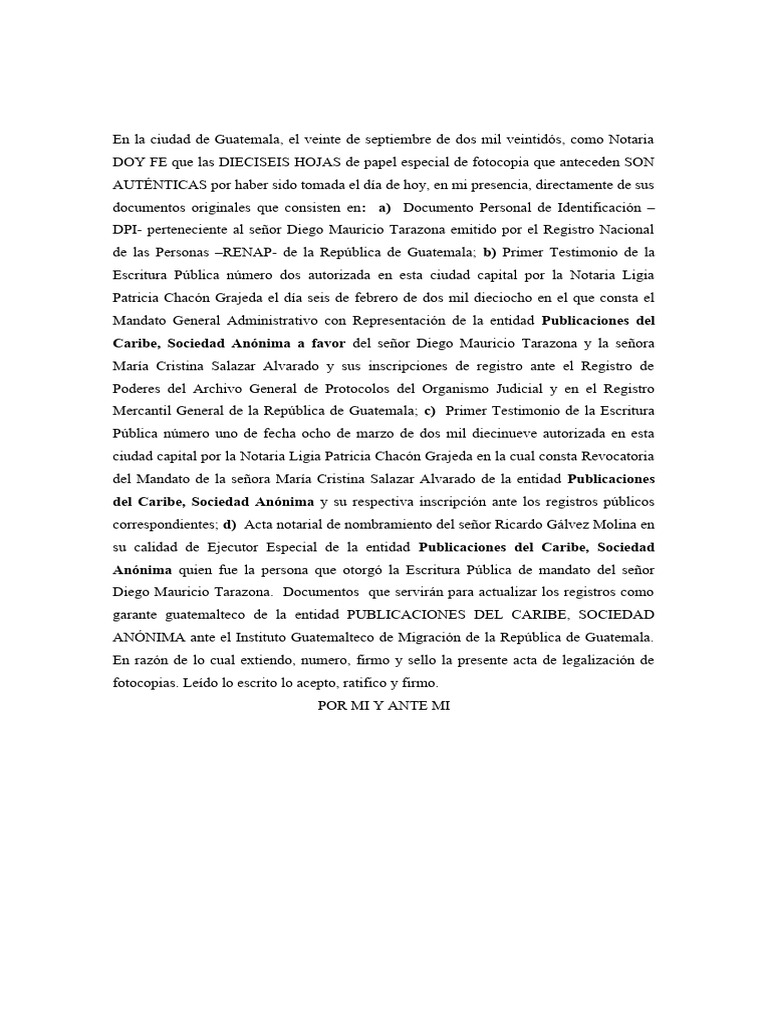Autentica Documentos Garante | PDF | Guatemala | Justicia