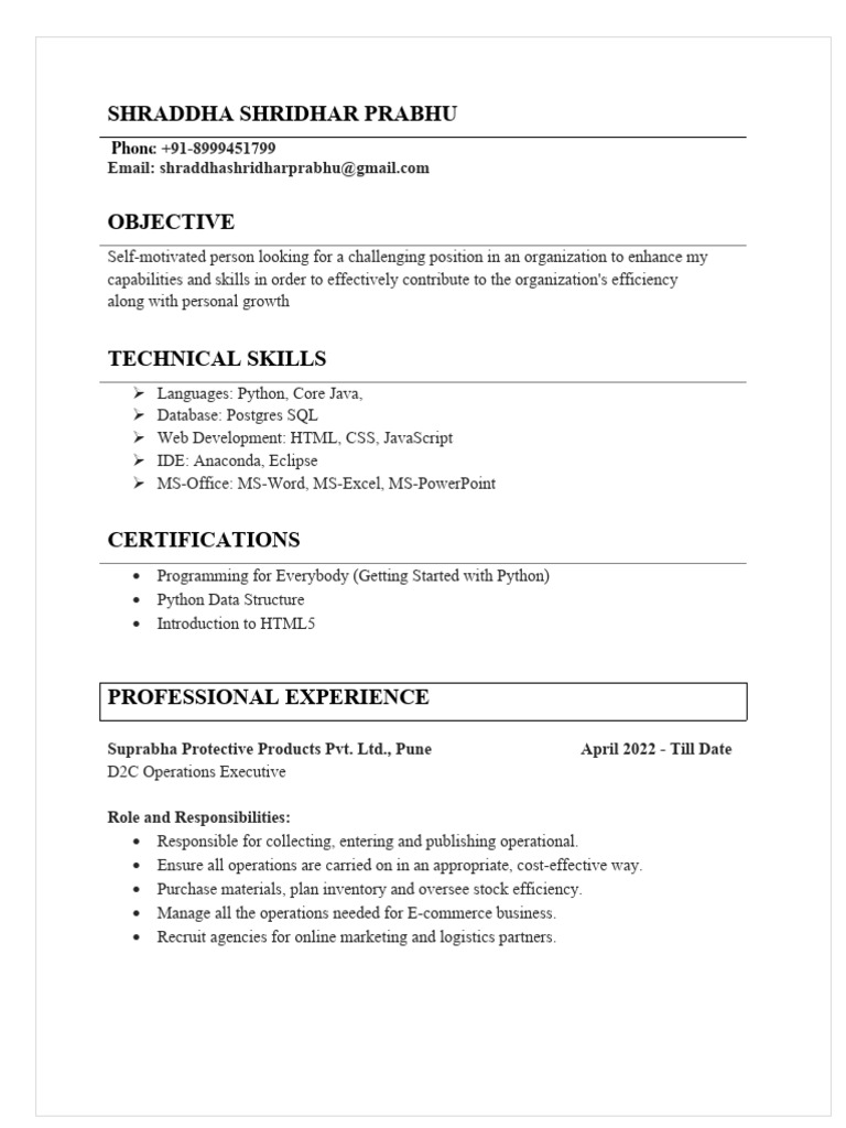 Shraddha Shridhar Prabhu | PDF | Java Script | Computing