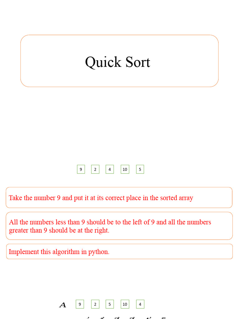 Quick Sort | PDF | Software Engineering | Computer Science