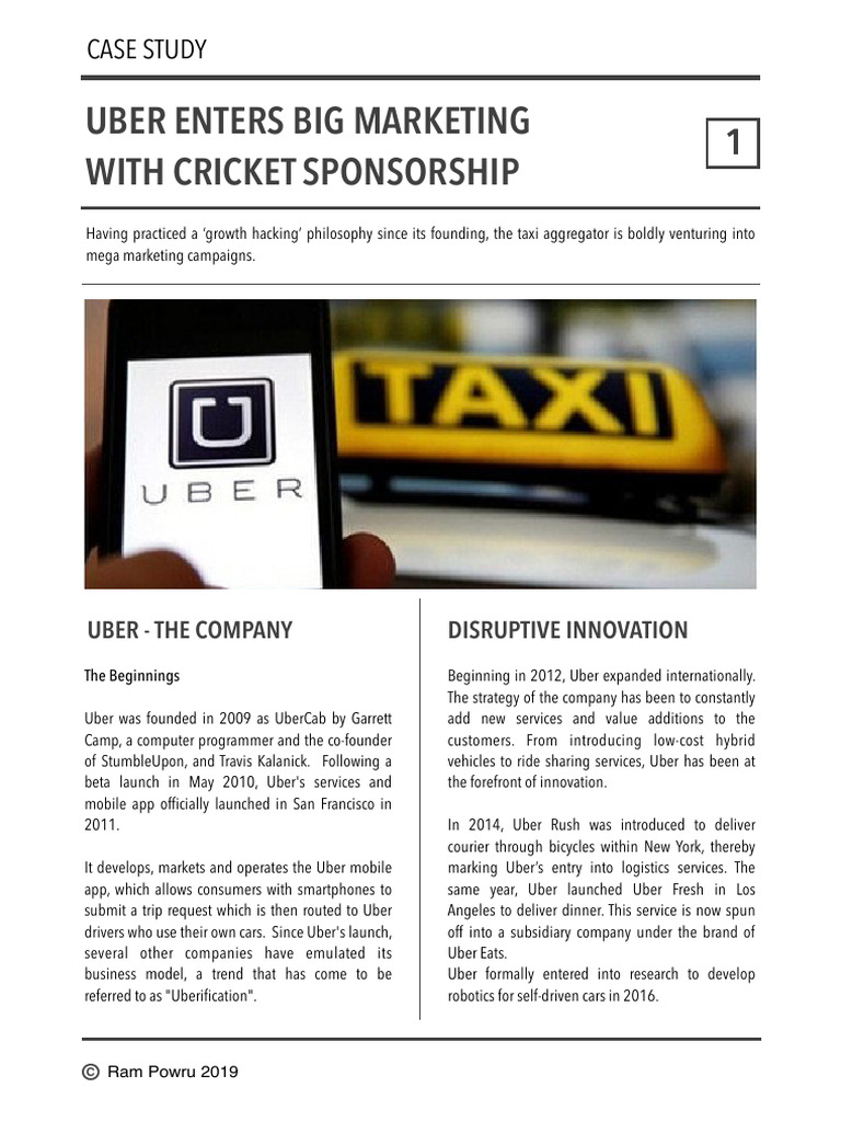 Case - Uber | PDF | Market Segmentation | Brand