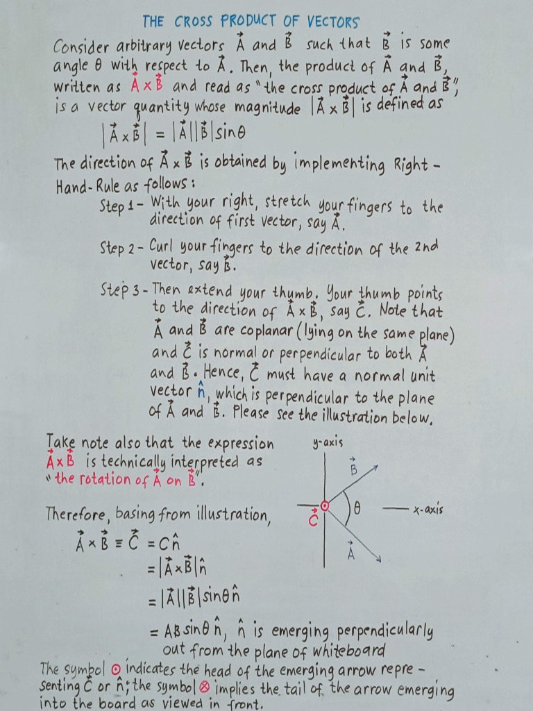 Slide14 The Cross Product of Vectors | PDF