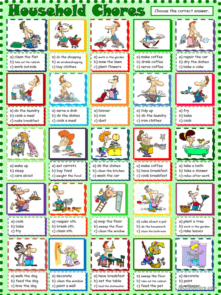 Household Chores Quiz | PDF | Home & Garden