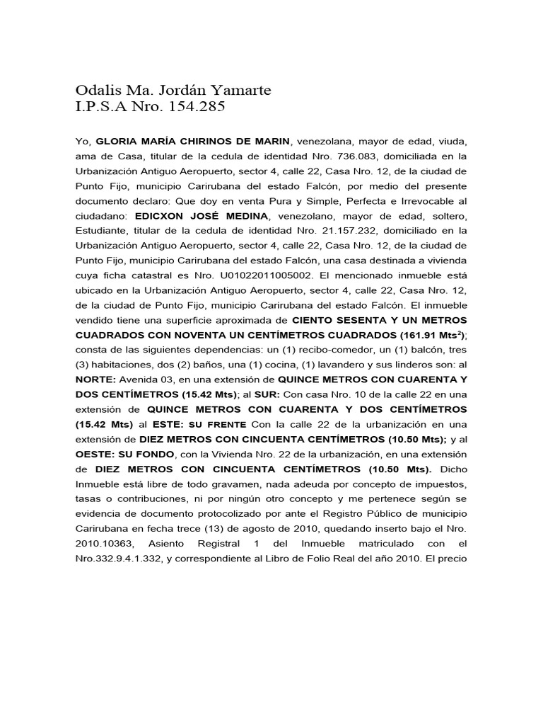 CONTRATO DE COMPRA Sra. Gloria-1 | PDF CONTRATO DE COMPRA Sra. Gloria-1 | PDF