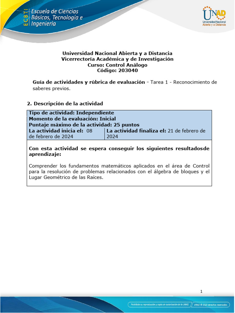 Guía de Actividades y Rúbrica de Evaluación - Tarea 1 - Reconocimiento ... Guía de Actividades y Rúbrica de Evaluación - Tarea 1 - Reconocimiento ...