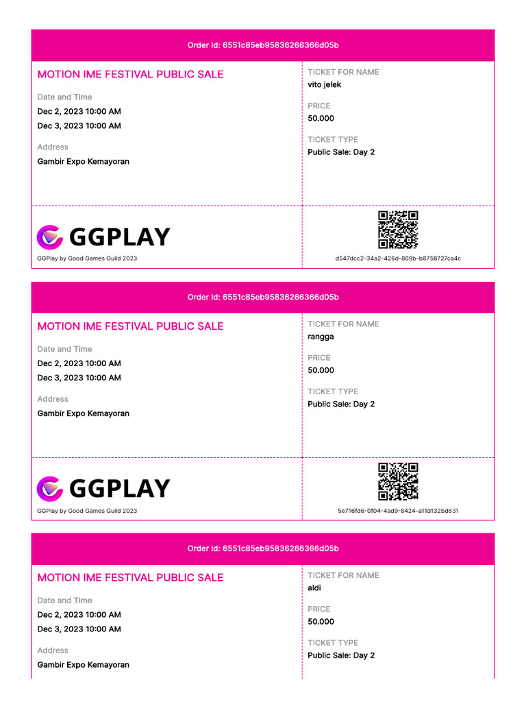 Motion IME Festival Ticket Sale 2023 | PDF