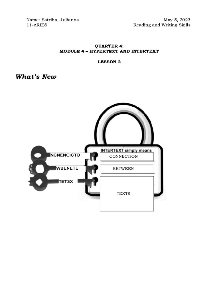 Quarter 4 Module 4 Lesson 2 (Estriba 11 - Aries) | PDF | Frankenstein ...