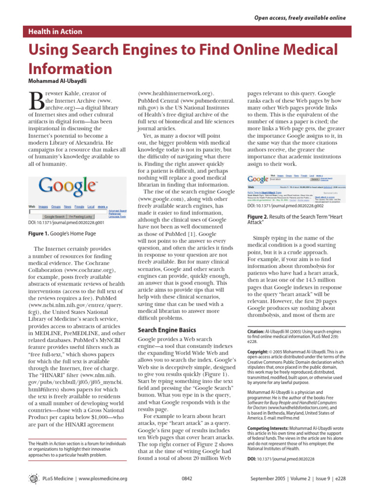 10.1371 Journal - Pmed.0020228-L | PDF | Pub Med | Information Science
