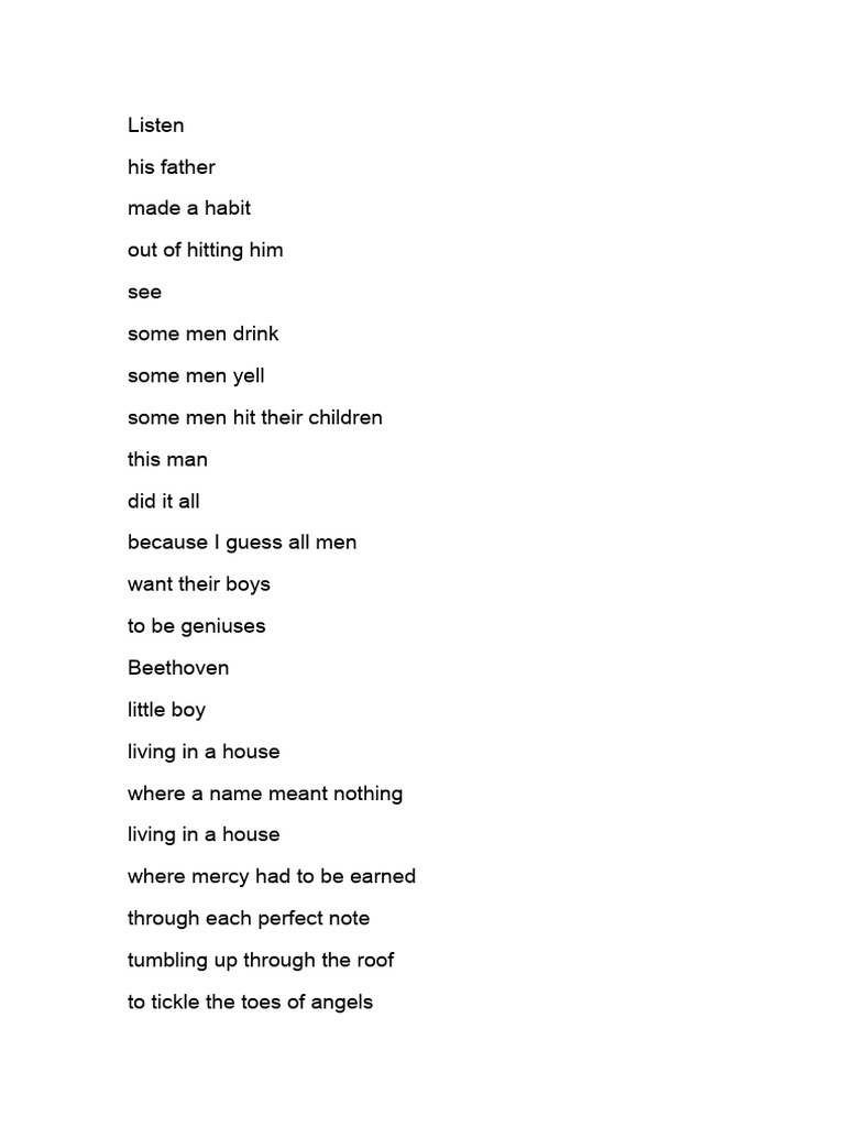 Beethoven by Shane Koyczan | PDF
